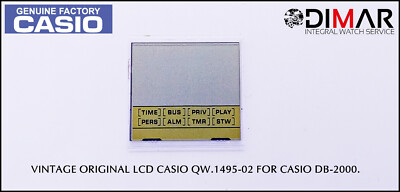 REPLACEMENT VINTAGE ORIGINAL LCD CASIO QW-1495-02 NOS. FOR CASIO DB ...