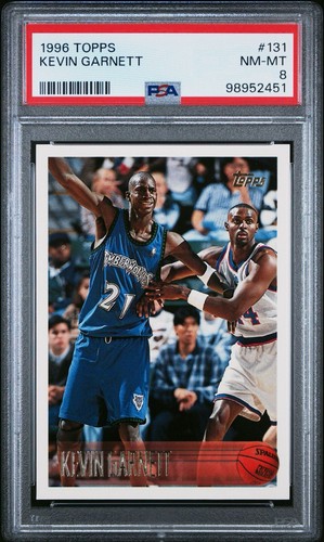 1996 Topps 131 Kevin Garnett PSA 8 NM-MT RC Rookie HOF Minnesota ...