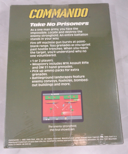 Commando (Atari 2600/7800, 1985) by Activision Green Box New Sealed | eBay