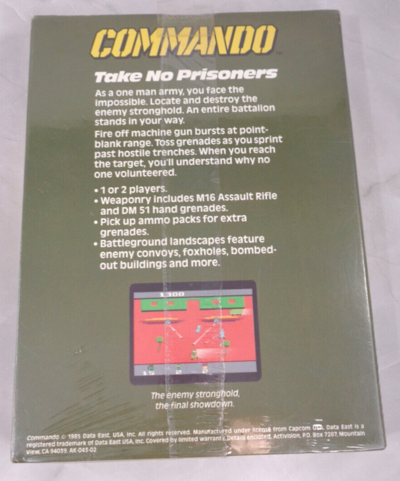 Commando (Atari 2600/7800, 1985) by Activision Green Box New Sealed | eBay