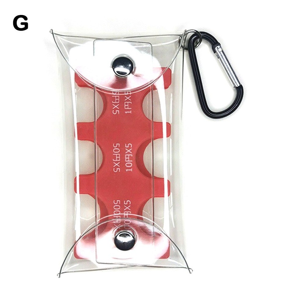 Multi-position Coin Pocket Solid Color Coin Purse Clip Plastic Purse ...