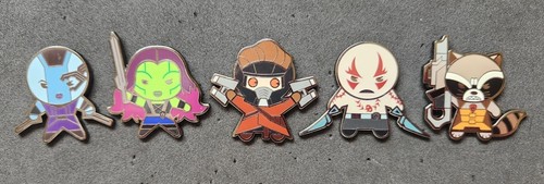 Disney Lot of 5 Marvel Guardians of the Galaxy Pins Star Lord Gamora ...