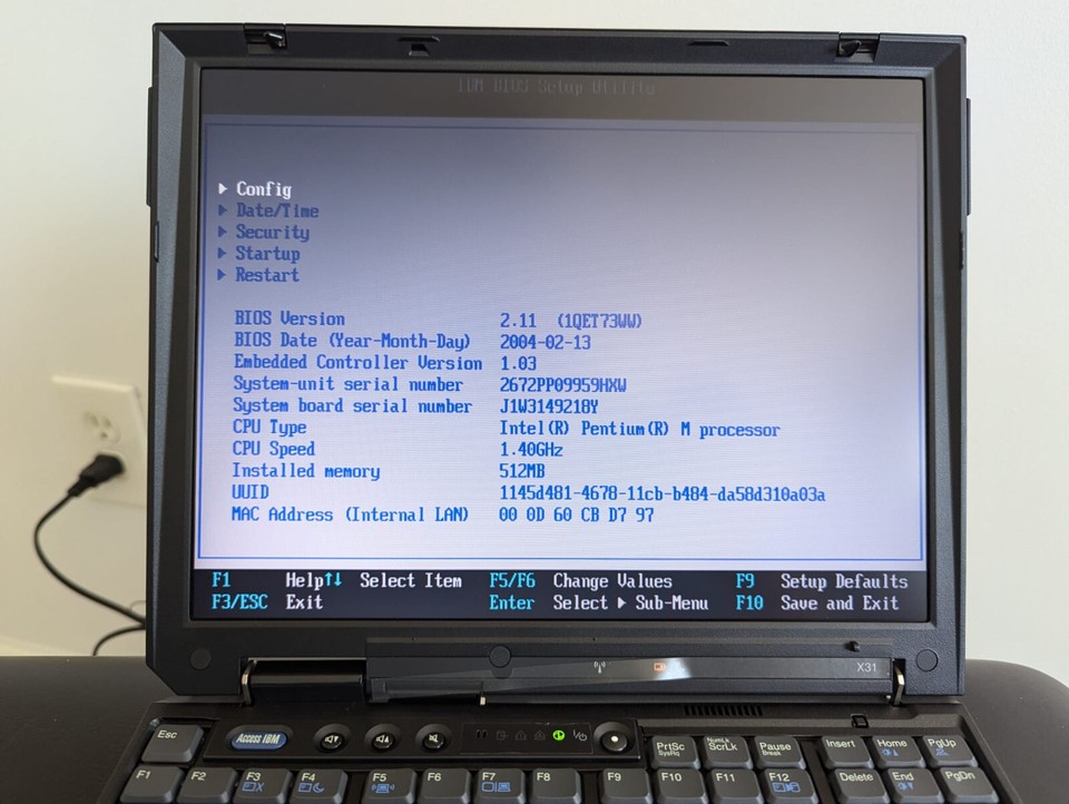 IBM ThinkPad X31 - 2672PPO - Original Brand New 2004 - IN BOX VINTAGE ...