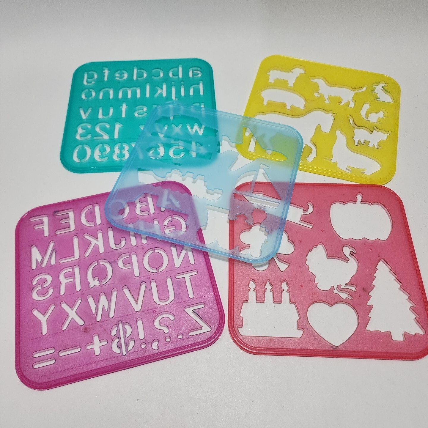Lot Of 5 Vintage Tuppertoys 1987 Tupperware Stencils Letters Animals ...