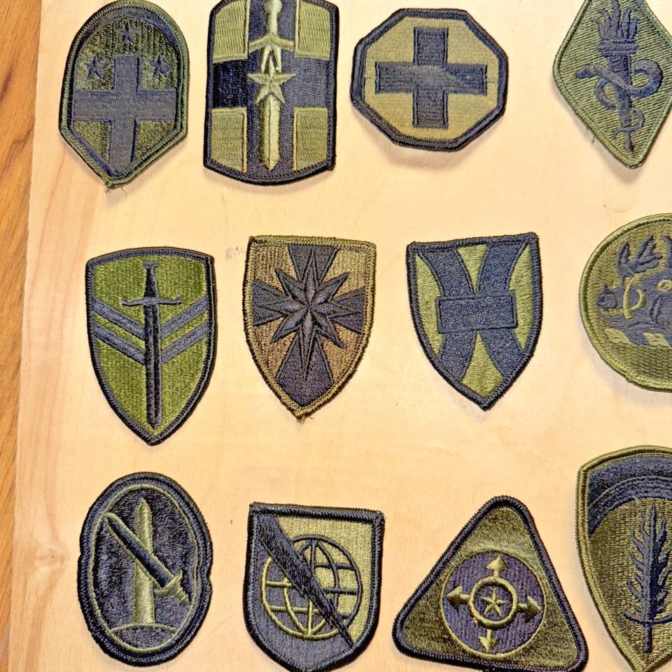 Lot of 42 Unissued Woodland Subdued (BDU) Shoulder Sleeve Insignia (SSI ...