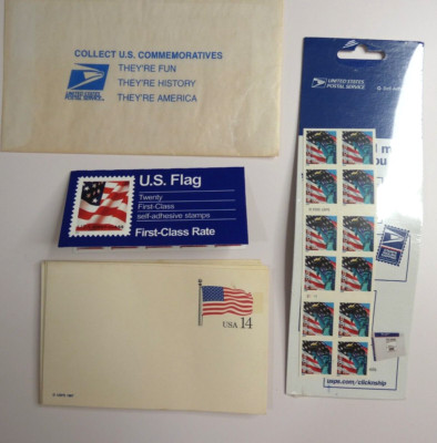 USPS First Class Flag Stamps Set of 40 New with 15 VTG Notecards | eBay