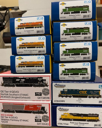 SCALE TRAINS ES44 ATHEARN GENESIS SD40T-2 GP38-2 SD60M BN NS CSX HO ...