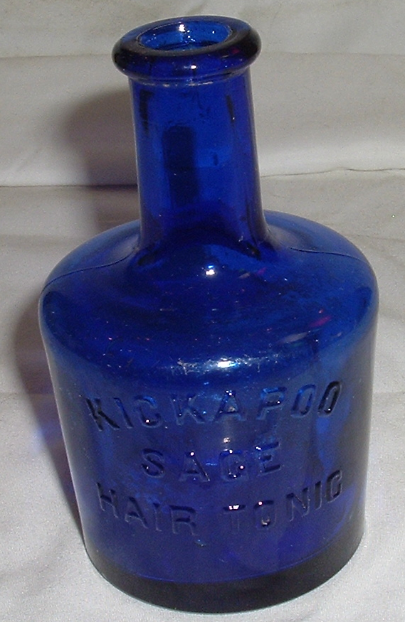 DUG MINT 1890 KICKAPOO SAGE HAIR TONIC Rarest of the Kickapoo Bottles ...