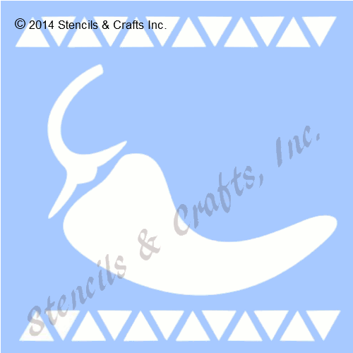 CHILI PEPPER STENCIL SOUTHWESTERN BORDER PAINT ART STENCILS CRAFT ...