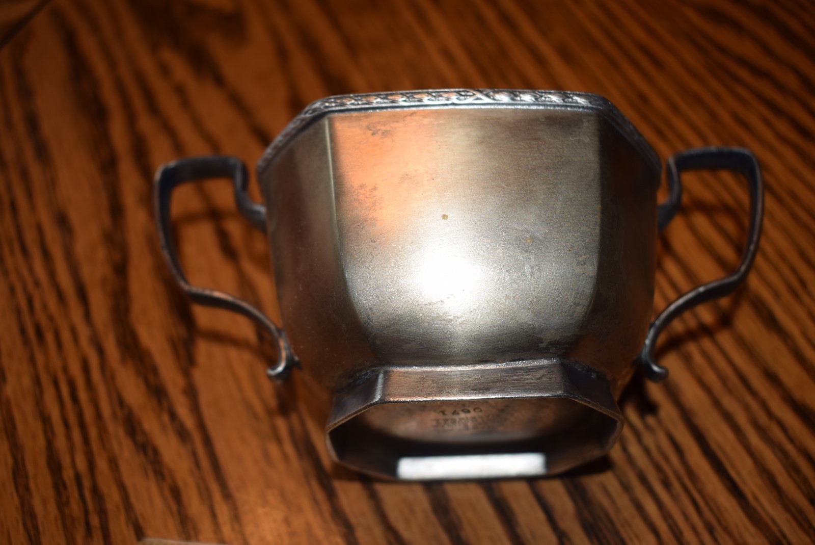 VINTAGE ART DECO Sugar Bowl W M MOUNTS HOMAN PLATE NICKEL SILVER #0671 ...