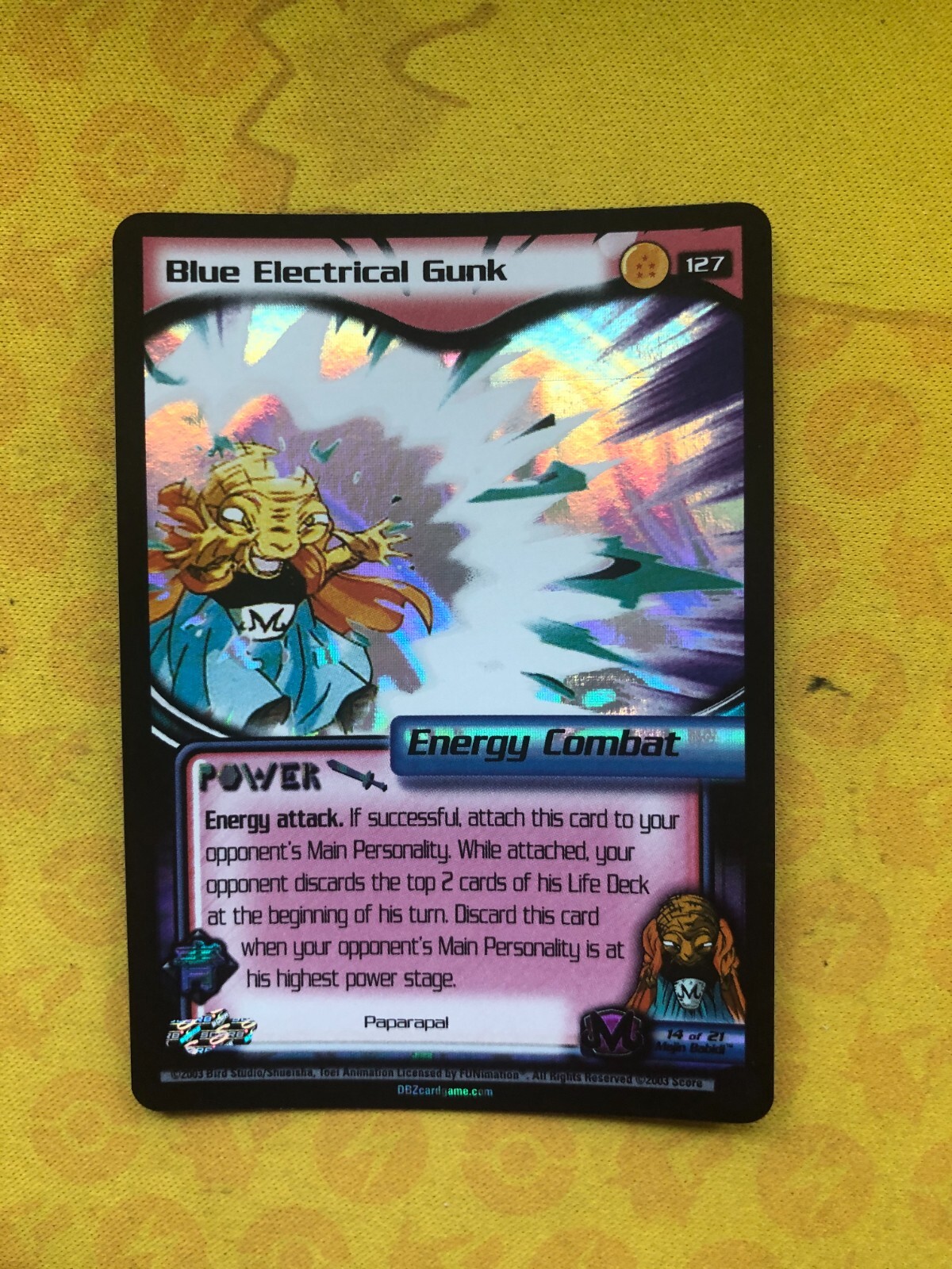 DBZ CCG DRAGON BALL Z Blue Electrical Gunk #127 FOIL BUU SAGA NM/MINT ...