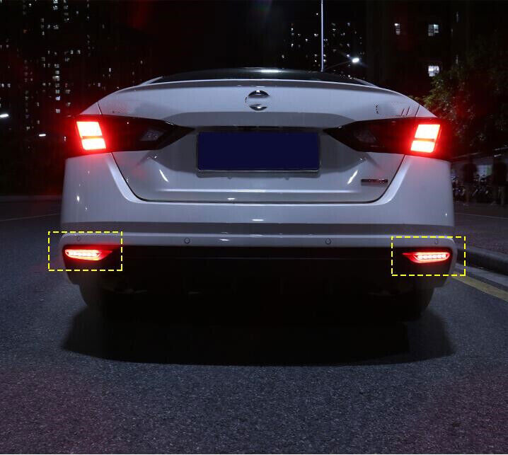 For Nissan Altima 2019-2025 LED Rear Bumper Reflector LED Fog/Brake ...