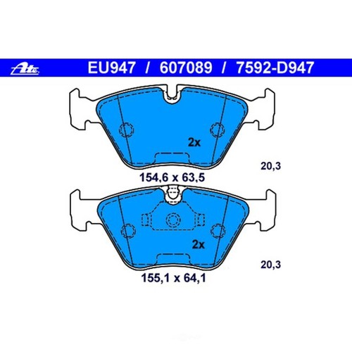 Disc Brake Pad Set-Original Disc Brake Pads ATE 607089 4006633238984 | eBay