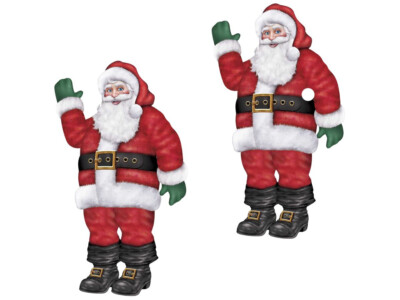 Jointed Santa Wall Decor 6ft Christmas Cardstock Holiday Decoration ...