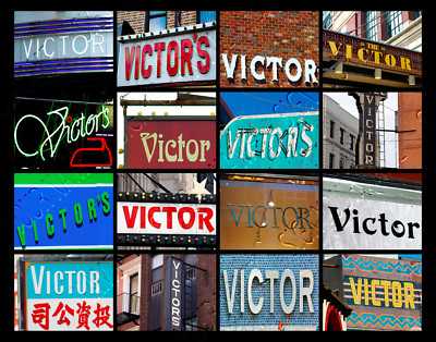 VICTOR Name Poster featuring photos of actual signs | eBay