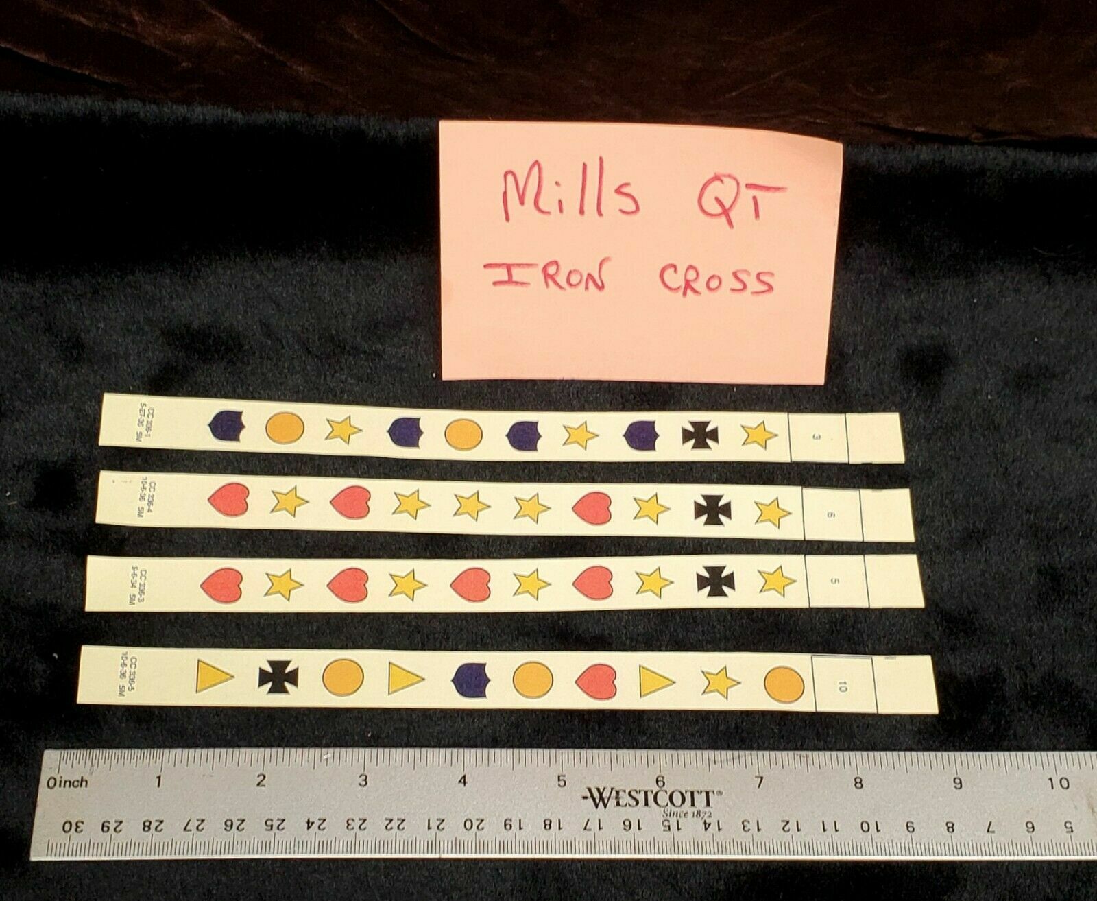 SPECIAL AUCTION REEL STRIPS ANTIQUE SLOT MACHINE REEL STRIPS 4 SETS | eBay