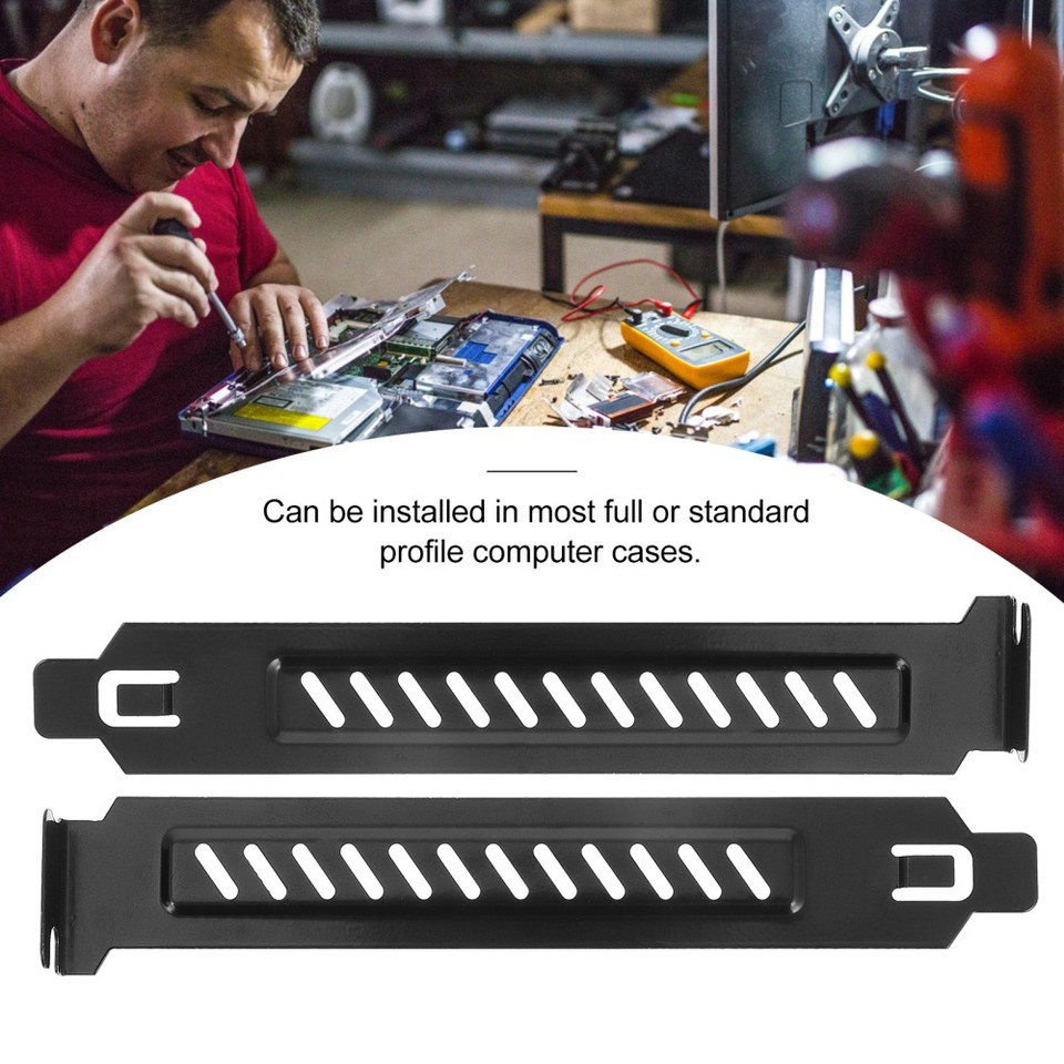 40 PCS Stainless Steel PCI Slot Blanking Plate PCI L Blank Bracket ...