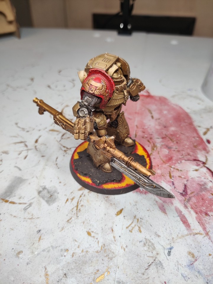 Warhammer 40k Adeptus Custodes Achillus Dreadnought Painted | eBay UK