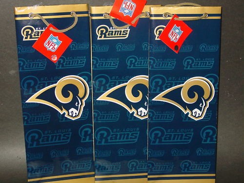 NFL St. Louis Rams Gift Bags (3 bags) BOTTLE BAG | eBay