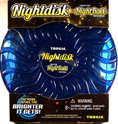 Night Disk the More It Spins the Brighter it Gets Age 8+ Blue | eBay