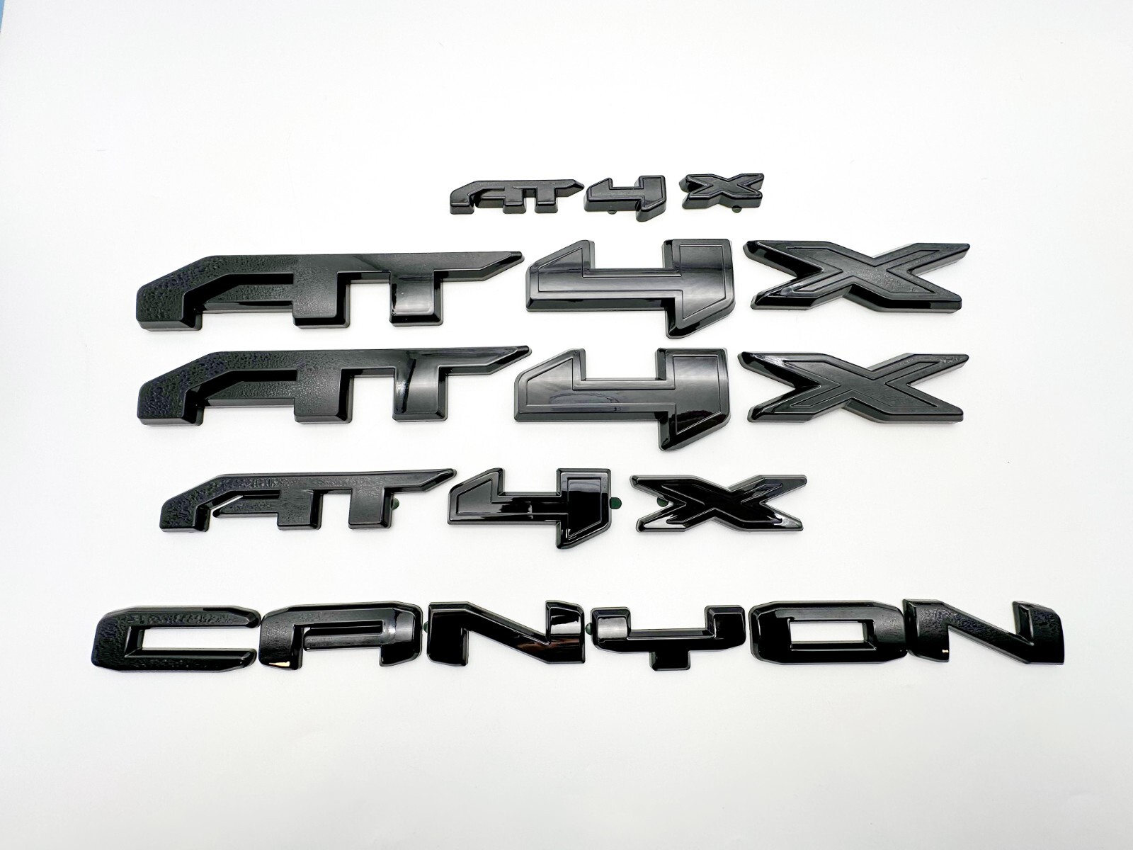 OVERLAY 5PCS Gloss Black Door Rear AT4X Canyon Emblem Fit 2023+ GMC ...