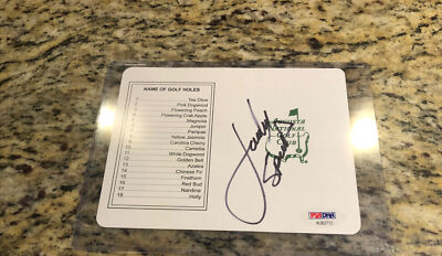 Jordan Spieth Masters Scorecard Augusta National Autograph PGA USGA ...