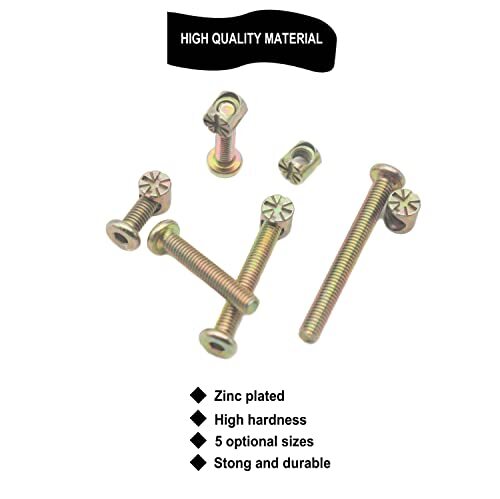 M6 Baby Crib Hardware Replacement Kit 50pcs Socket Cap Bolts Barrel ...