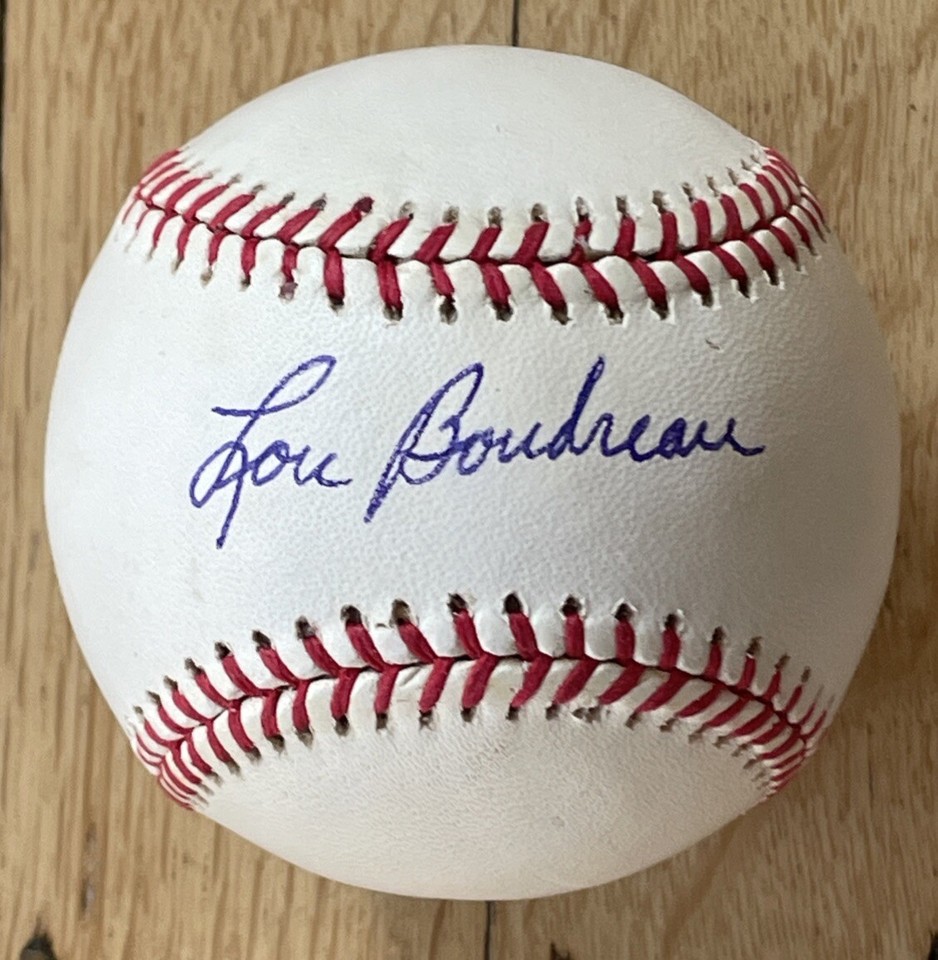 + LOU BOUDREAU Signed Autograph Auto OAL Baseball SWEET SPOT JSA COA ...