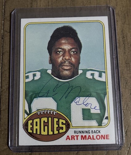 1976 Art Malone Topps Philadelphia Eagles Hand Signed Auto Autograph ...