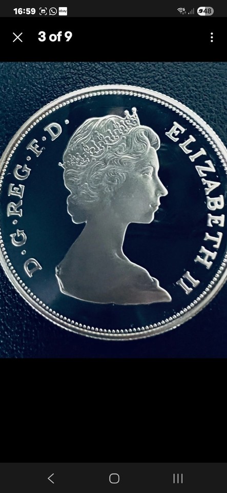 Sterling Silver Proof Coin In Comemoration Of HRH Queen Elizabeths 80th ...