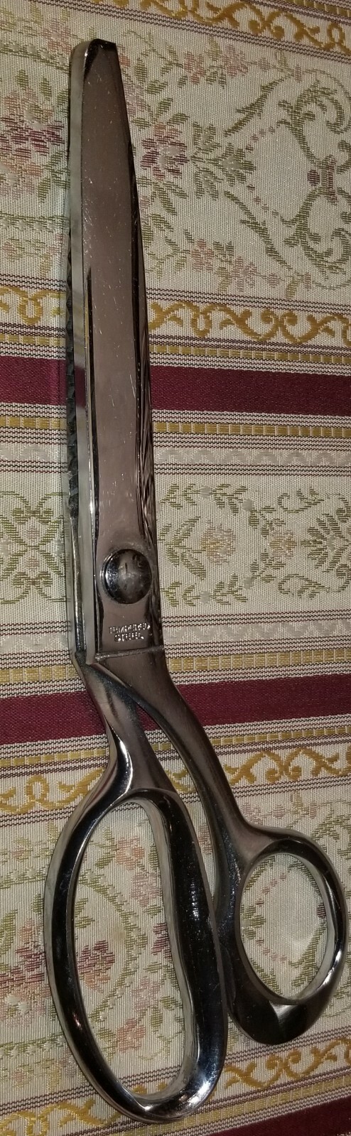 Vintage JC PENNEY PINKING SHEARS - MADE IN ITALY - 9" LONG 4" CUTTING ...