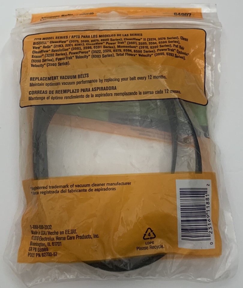 Bissel Vacuum Belts #64007 Durabelt 7,9,10,12,14&10 2 Each New USA Made ...