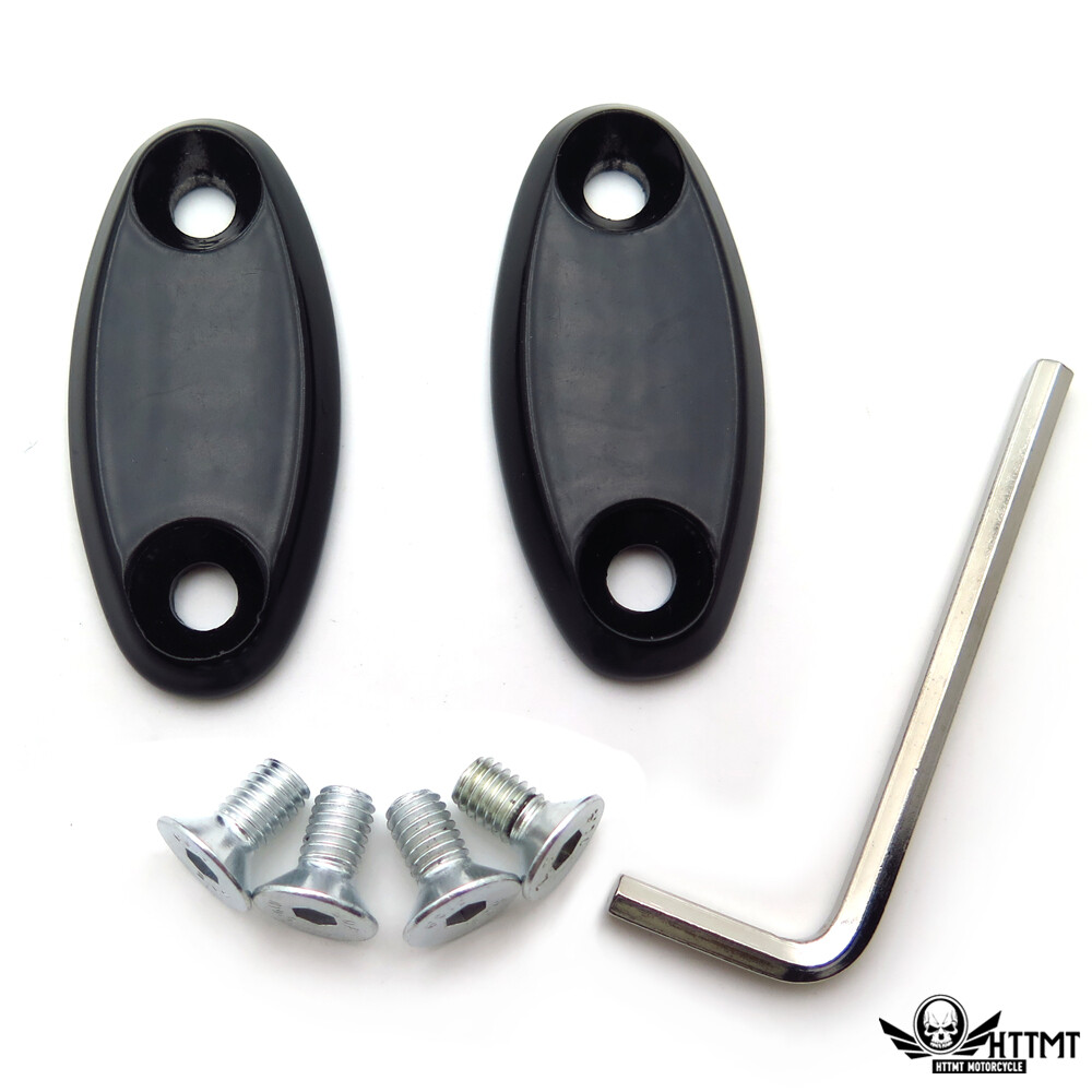 Black Mirror Block Off Base Plates For Honda Cbr 600 F4 F4I 900 Rr 929 ...