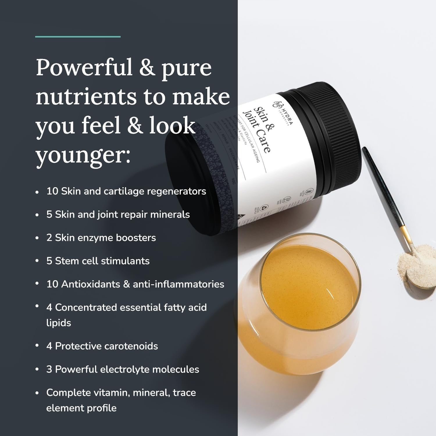 Skin & Joint Care Collagen Peptides Powder, Grass-Fed Hydrolysed Multi ...