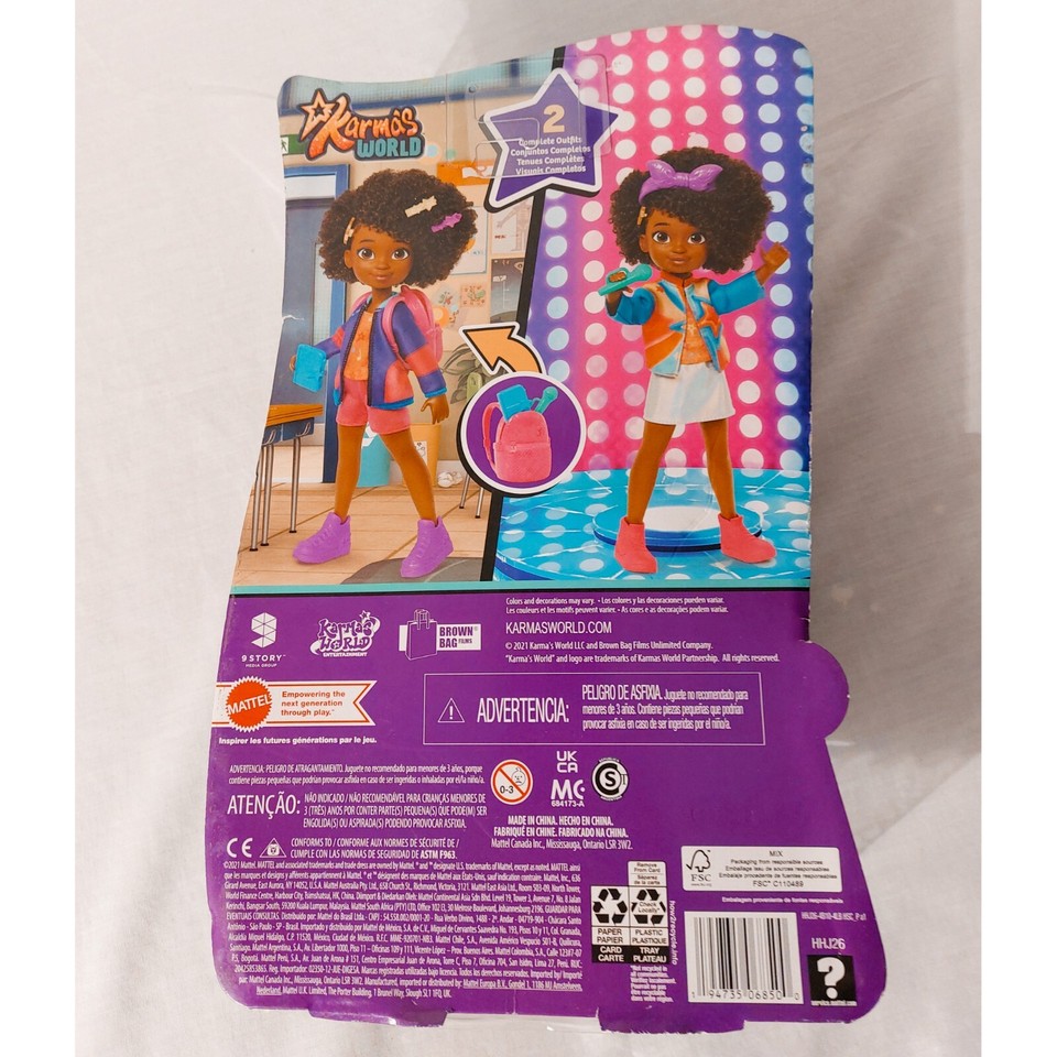 SCHOOL TO STAGE Fashion Doll KARMA'S WORLD 14 Pieces Backpack 2022 ...