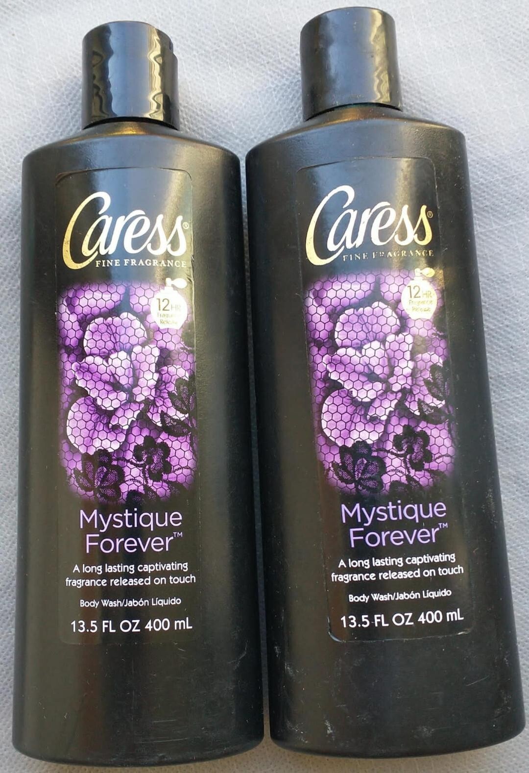 Pack 2 Caress Mystique Forever Body Wash 12 HR Fragrance Release 13.5 ...