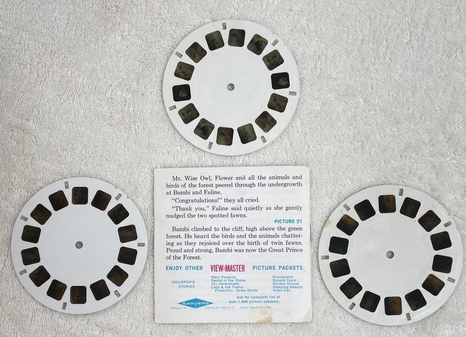View Master Reel Set B 400 Disney's Bambi with Booklet | eBay