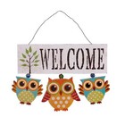 Owl Welcome Sign for Front Door Hanging Decor Wooden Home Wall Decor 6 ...