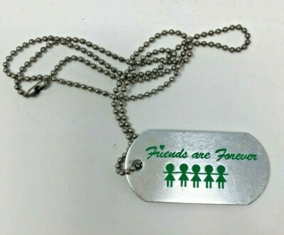GIRL SCOUTS GSA Dog Tag Friends are Forever Little House Silver Tone | eBay