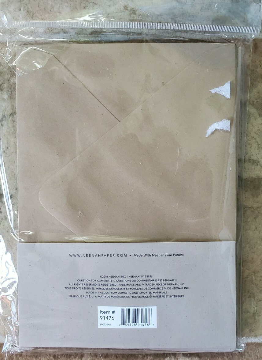 A7 Natural Kraft Envelopes, Neenah Social, 5-1/4 x 7-1/4 [25/pk] (open ...