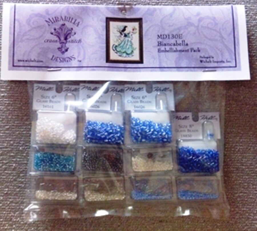 MD130 "BIANCABELLA" Chart + Embellishment Pack+Caron | eBay
