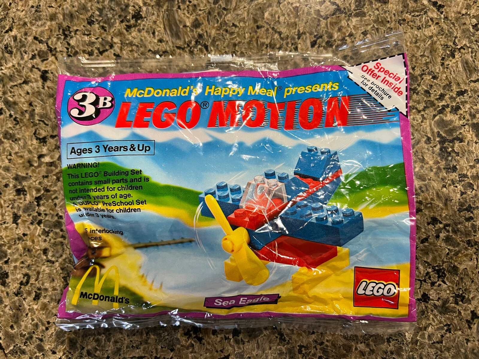 Vintage 1989 Lego Motion 3B McDonald’s Happy Meal Toy Polybag Airplane ...