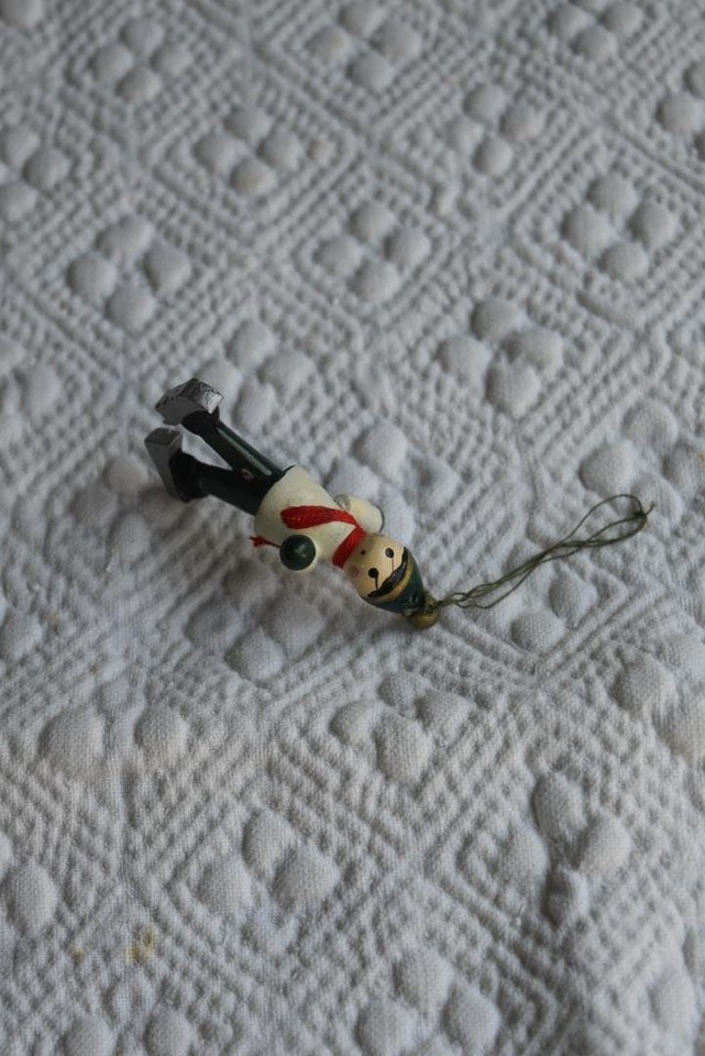 cute french vintage wooden skating boy ornament #774967 | eBay