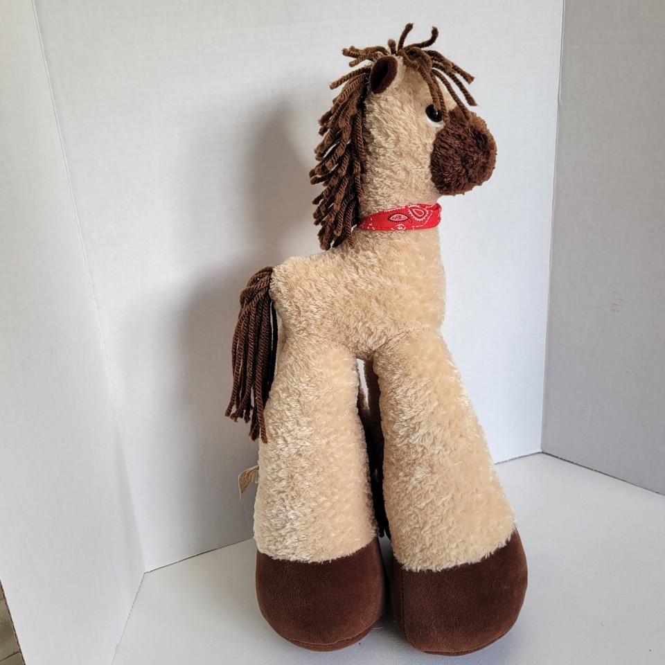 Plush 18" Long-Legged Horse Pony Tan and Brown Bestever Stuffed Animal ...