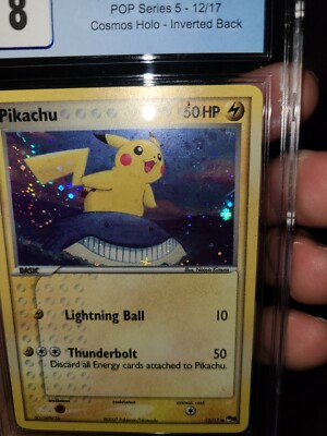 Pikachu POP Series 5 12/17 CGC 8 Holo BLEED Inverted Back Error PSA | eBay