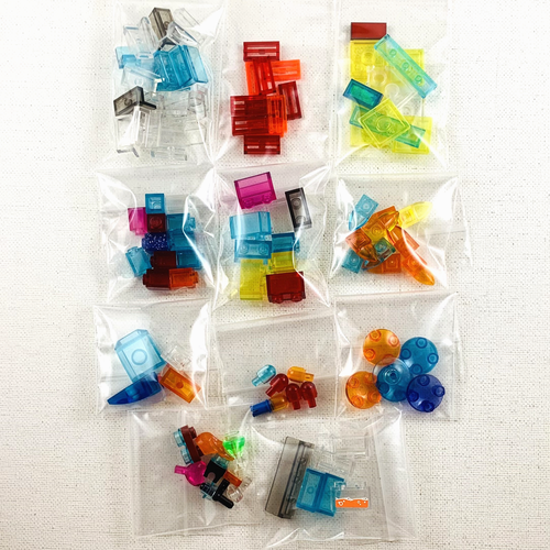 Lego Transparent 100pc Lot SMALL ONLY Tiles Bricks Teeth Grills Panels ...