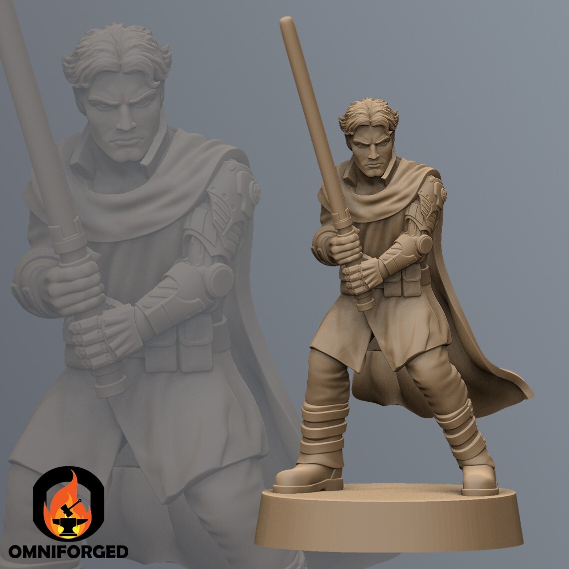 Star Wars Legion Jedi Cay Qel-Droma Miniature 3D Printed Resin Mini ...