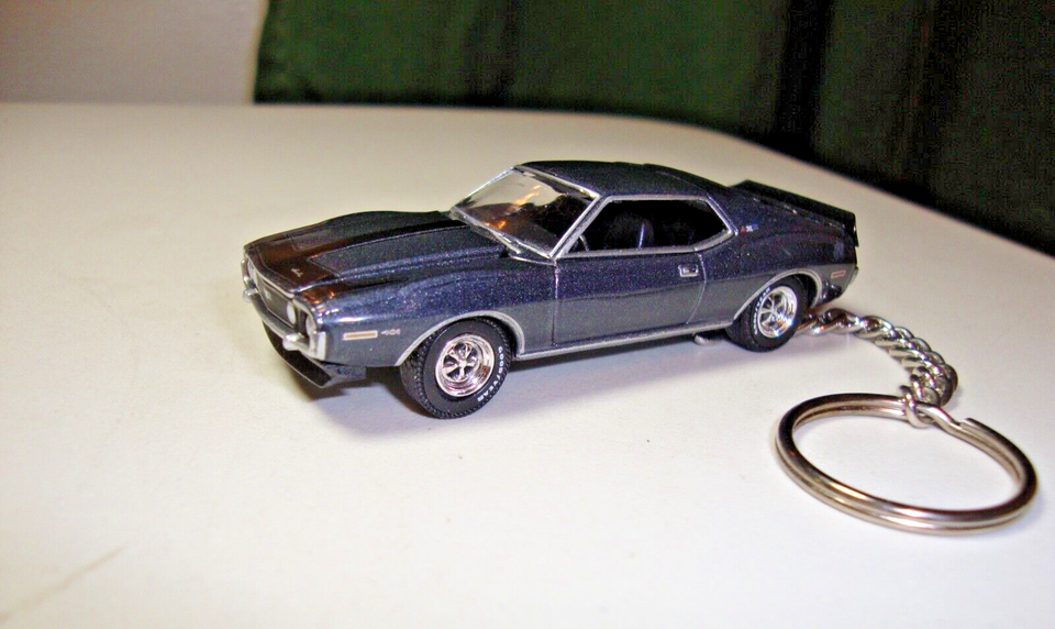 1971 AMC JAVELIN AMX New Keychain GRAY! Key ring Diecast Toy 1969 70 71 ...