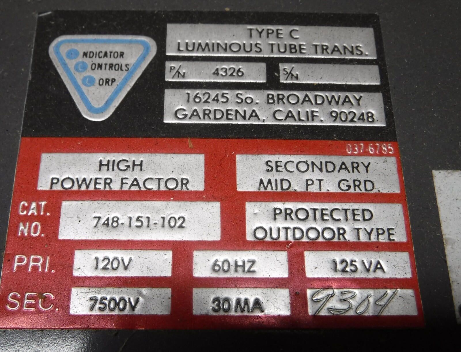 LUMINOUS TUBE TRANSFORMER 7500 VA UNINSTALLED COND. FREE SHIPPING | eBay