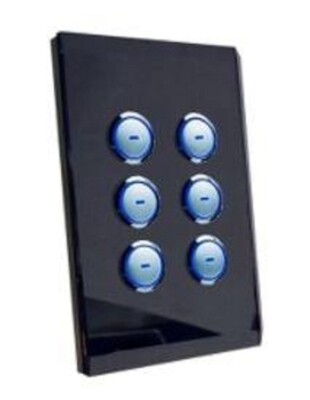 Clipsal C-BUS SATURN WALL SWITCH 6-Buttons, Glass Fascia, Flush Mount ...
